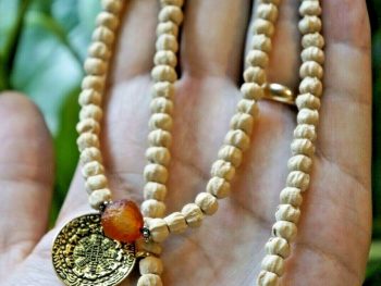 Full Mala, Cypress Bodhi, Carved Monkey King, Melong (SOLD) - ZenMu Art
