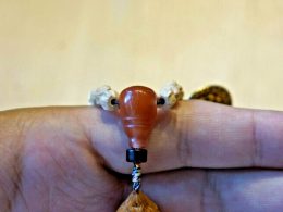 Full Mala, Cypress Bodhi, Carved Monkey King, Melong (SOLD) - ZenMu Art