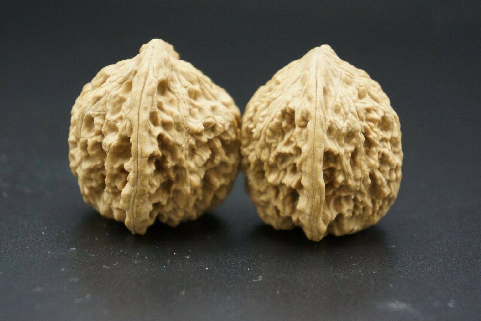 Walnut, Matched Pair, (Tall Pointy) 32mm x 42mm (SOLD) - ZenMu Art